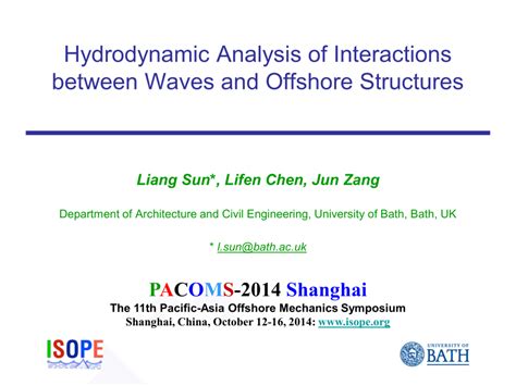 Pdf Hydrodynamic Analysis Of Interactions Between Waves And Offshore