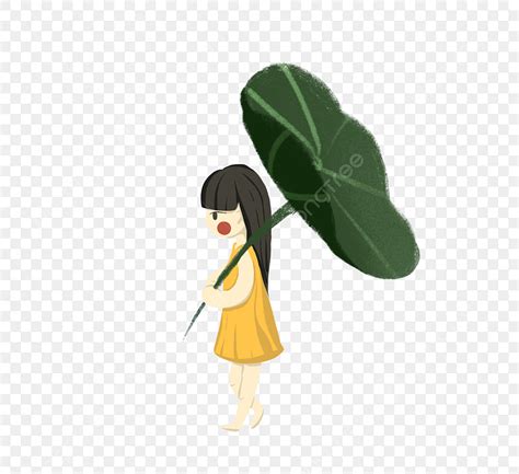 어린 소녀 일러스트 연꽃 잎 노란 드레스 로터스 잎을 어린 연꽃 잎 Png 일러스트 및 Psd 이미지 무료 다운로드 Pngtree