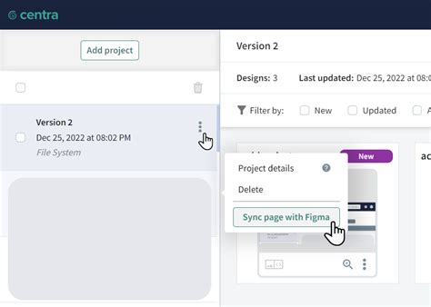 synchronizing figma projects applitools centra documentation