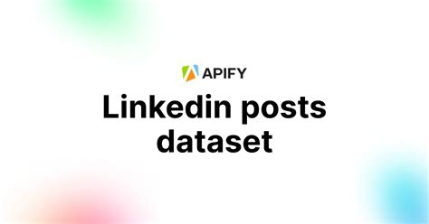 Linkedin Posts Dataset · Apify