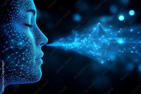 Synaptic Plasticity Limbic System And Brain Connectivity Female Profile With Glowing Particles