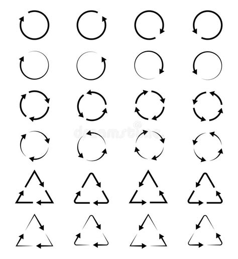 Refresh Icon Or Symbol Restart Icon Circle Arrow Stock Illustration
