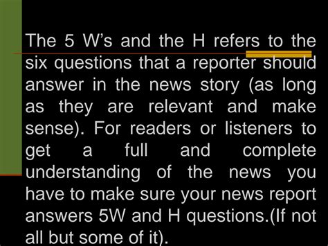 SOLUTION: Components of news - Studypool