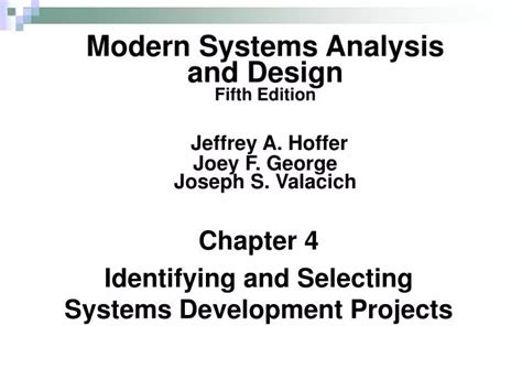 Ppt Chapter 4 Identifying And Selecting Systems Development Projects