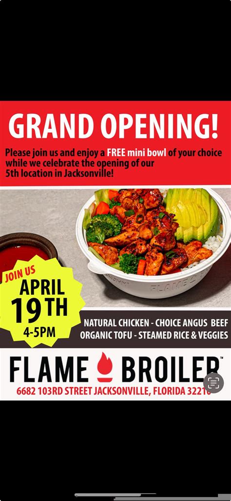 Flame Broiler 6682 103rd St Jacksonville Menu Reviews 62 Photos