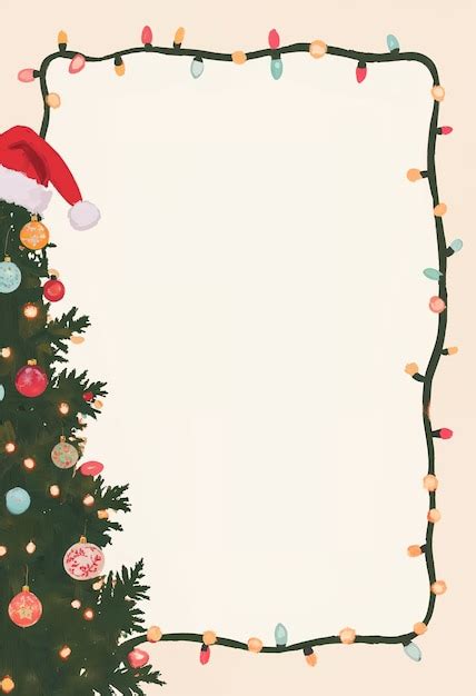 Милый шаблон рождественского письма Ai сгенерированное изображение