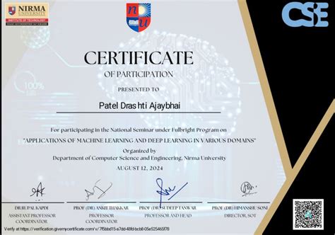 Machinelearning Deeplearning Nirmauniversity Artificialintelligence Drashti Patel