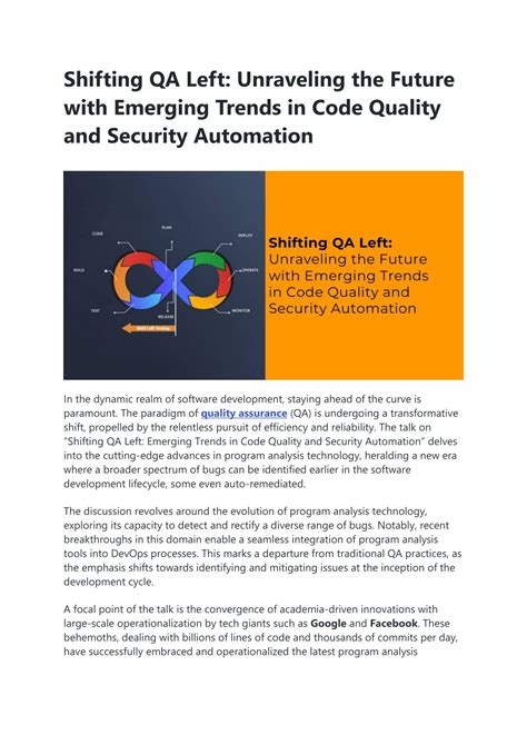 Ppt Shifting Qa Left Unraveling The Future With Emerging Trends In