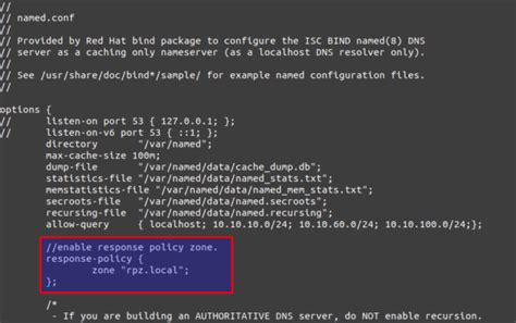 Set Up Response Policy Zone Rpz In Bind Resolver On Centos Rhel