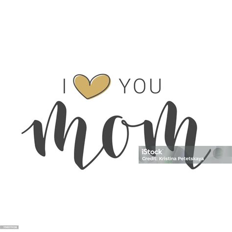 내가 엄마를 사랑합니다의 필기 편지 벡터 일러스트레이션 1위에 대한 스톡 벡터 아트 및 기타 이미지 1위 가족 검은색 Istock