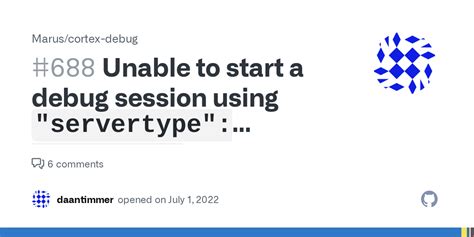 Unable To Start A Debug Session Using `servertype External