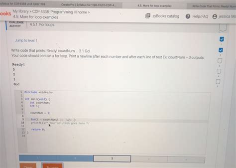 Solved More For Loop Examples Write Code That Prints Chegg Com