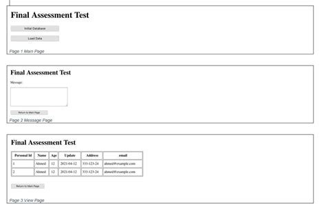 Solved Final Assessment Test Initial Database Load Data Page
