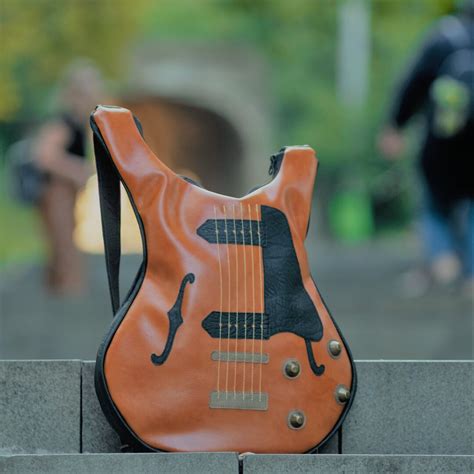 Electric Guitar Leather Bag Strap Festival Outfit Purse Guitar Strap