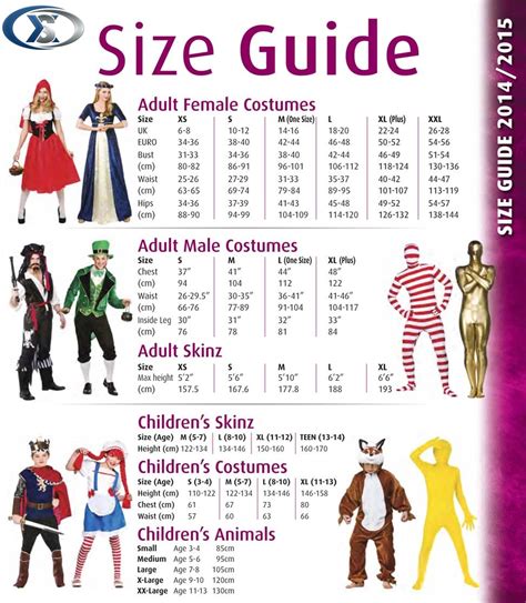 Walmart Costume Size Chart At Emma Gibney Blog