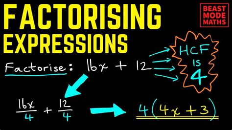 How To Factorise Basic Expressions Youtube