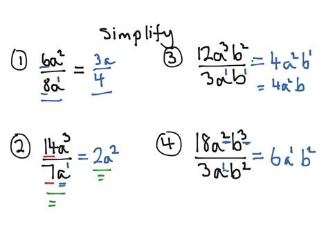 Simplify Fractions With Variables