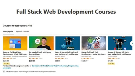 Best Udemy Full Stack Courses With Certificates