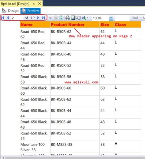 Keep Row Headers Visible In Ssrs Sql Bi Tutorials