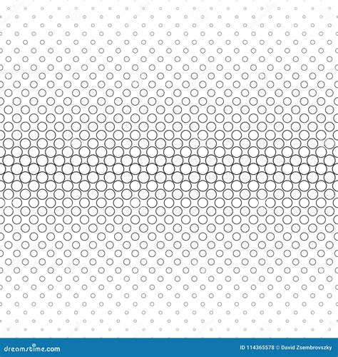 Seamless Monochromatic Abstract Circle Pattern Stock Vector Illustration Of Black Background