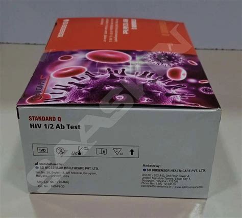 Sd Biosensor Standard Q Hiv 1 2 Ab At Best Price In Chennai Id 23582127288