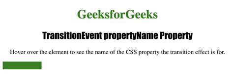 html dom transitionevent propertyname property stacklima