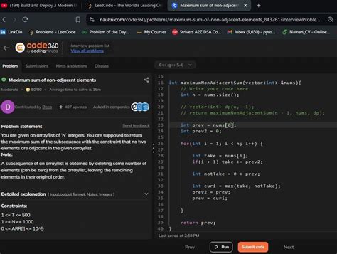 Piyush Kahale On Linkedin 100daysofcode Dynamicprogramming Dpseries