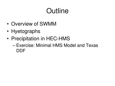 Ppt Watershed Modeling Using Hec Hms And Epa Swmm Powerpoint Presentation Id 1364120
