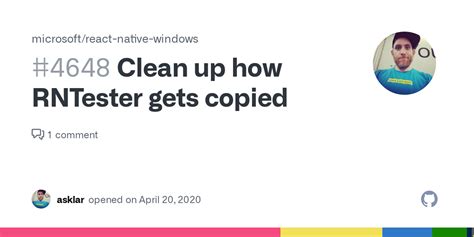 Clean Up How Rntester Gets Copied · Issue 4648 · Microsoftreact