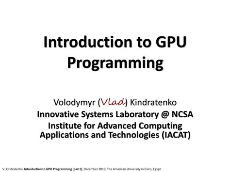 Getting Started With Gpu Programming Docslib