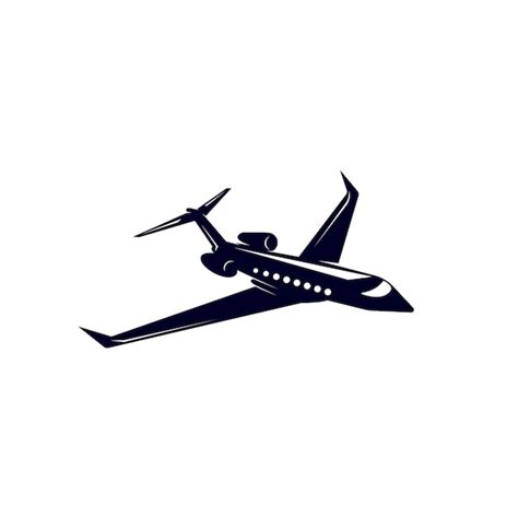 비행기 비행기 항공기 상업 로고 디자인 벡터 이미지 프리미엄 벡터