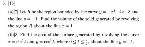 solved a [7] let r be the region bounded by the curve