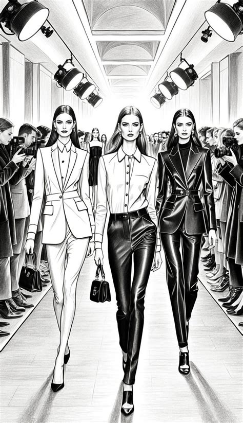 Vibrant Vogue 18 Pencil Drawings Of Fashion Models That Capture Energy