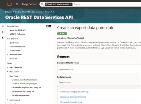 how to curl oracle database data pump export on windows