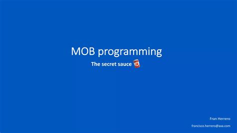 Mob Programming Recipe Pdf