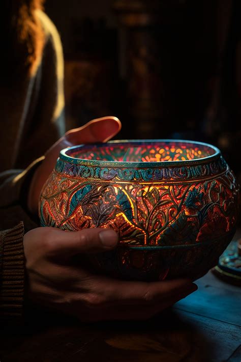 A Vibrant Intricate Cyan Colored Pottery Ai By Diptoairtistry On