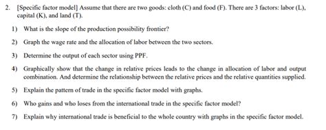 Solved 2 [specific Factor Model] Assume That There Are Two