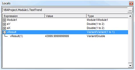 Excel Worksheetfunctiontrend Function In Vba Stack Overflow