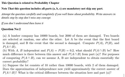 Solved This Question Is Related To Probability Chapter Note Chegg