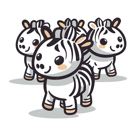 Premium Vector | Zebra cartoon character vector illustration Cute ...