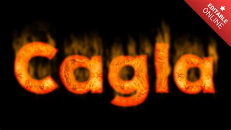 Cagla Fire Text Effect Generator