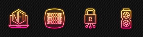 set line cyber security laptop with art store app binary code and video