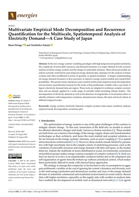 pdf multivariate empirical mode decomposition and recurrence