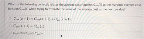 solved which of the following correctly relates the average