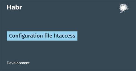 Configuration File Htaccess R Apache