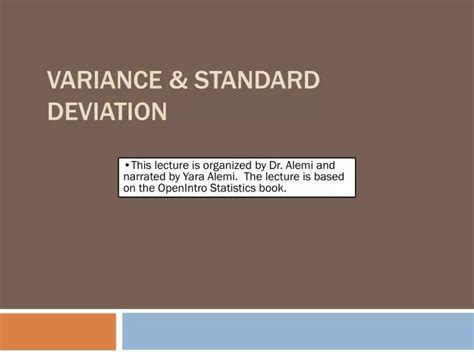 Ppt Variance And Standard Deviation Powerpoint Presentation Free Download Id 2864236