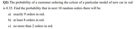 Solved Probability Question Chegg