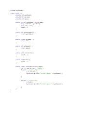 Car Project Pdf Package Assignment Public Class Car Cfw Private Int YearModel Private String