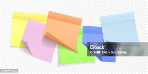 컬과 그림자 메시지에 대 한 준비와 참고 논문의 다른 컬러 시트의 컬렉션입니다 현실 투명 한 배경에 고립 설정 합니다 벡터 일러스트 레이 션 0명에 대한 스톡 벡터 아트 및