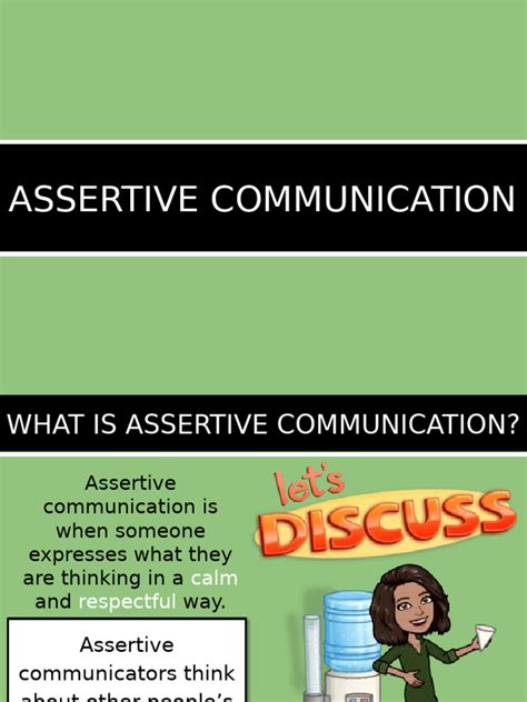 Being Assertive Powerpoint Lesson Pdf Communication Human